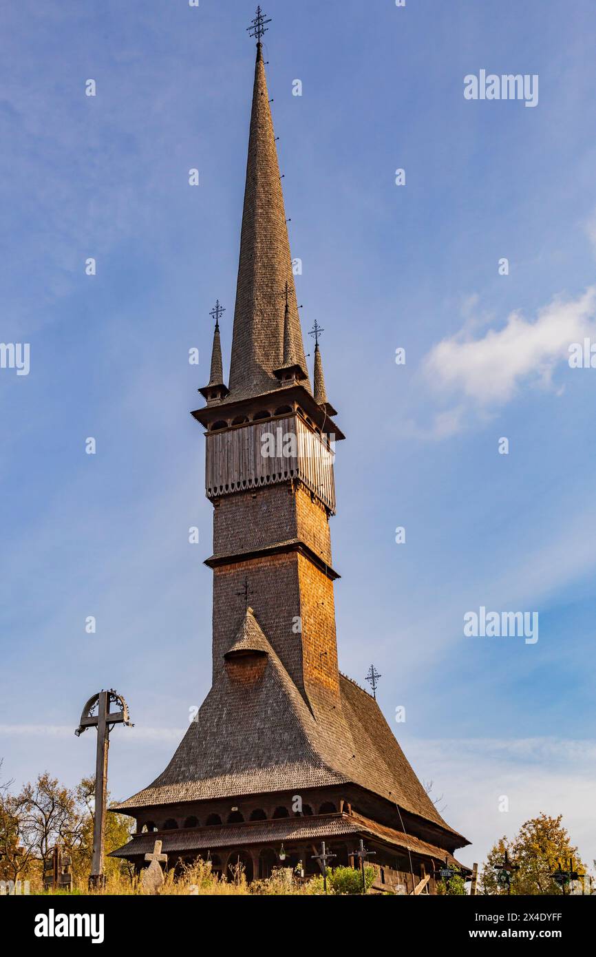 Romania, Maramures County, Surdesti. Eastern Orthodox, church of Lemn ...
