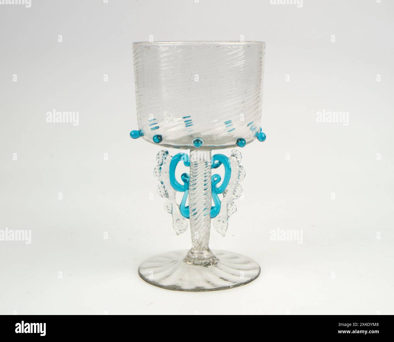 Antique 19th century Salviati Venetian blue and clear small glass ...