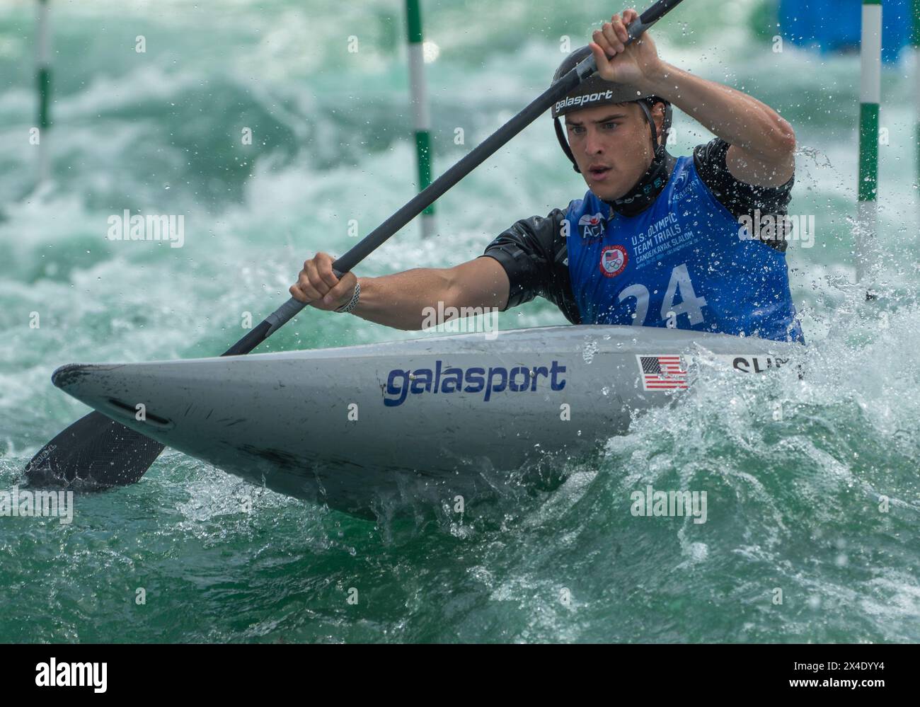 April 26, 2024: Jordan Sherman (24) during US Olympic Mens Kayak Team ...