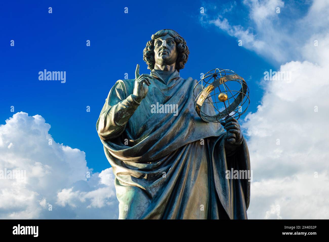 Famous statue of astronomer a Nicolaus Copernicus in Torun. Poland ...