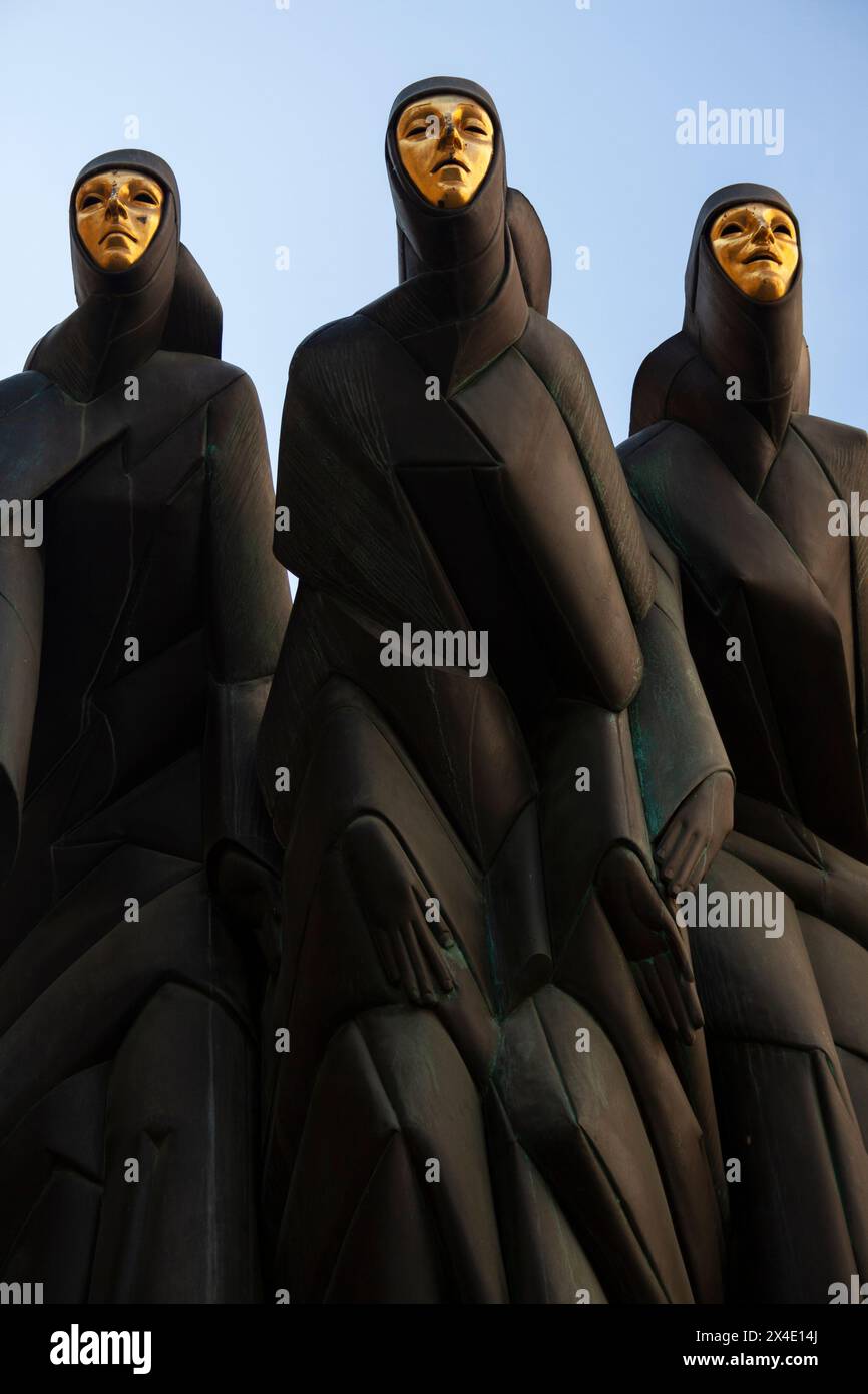 The Celebration of the Muses sculpture above the entrance on the ...