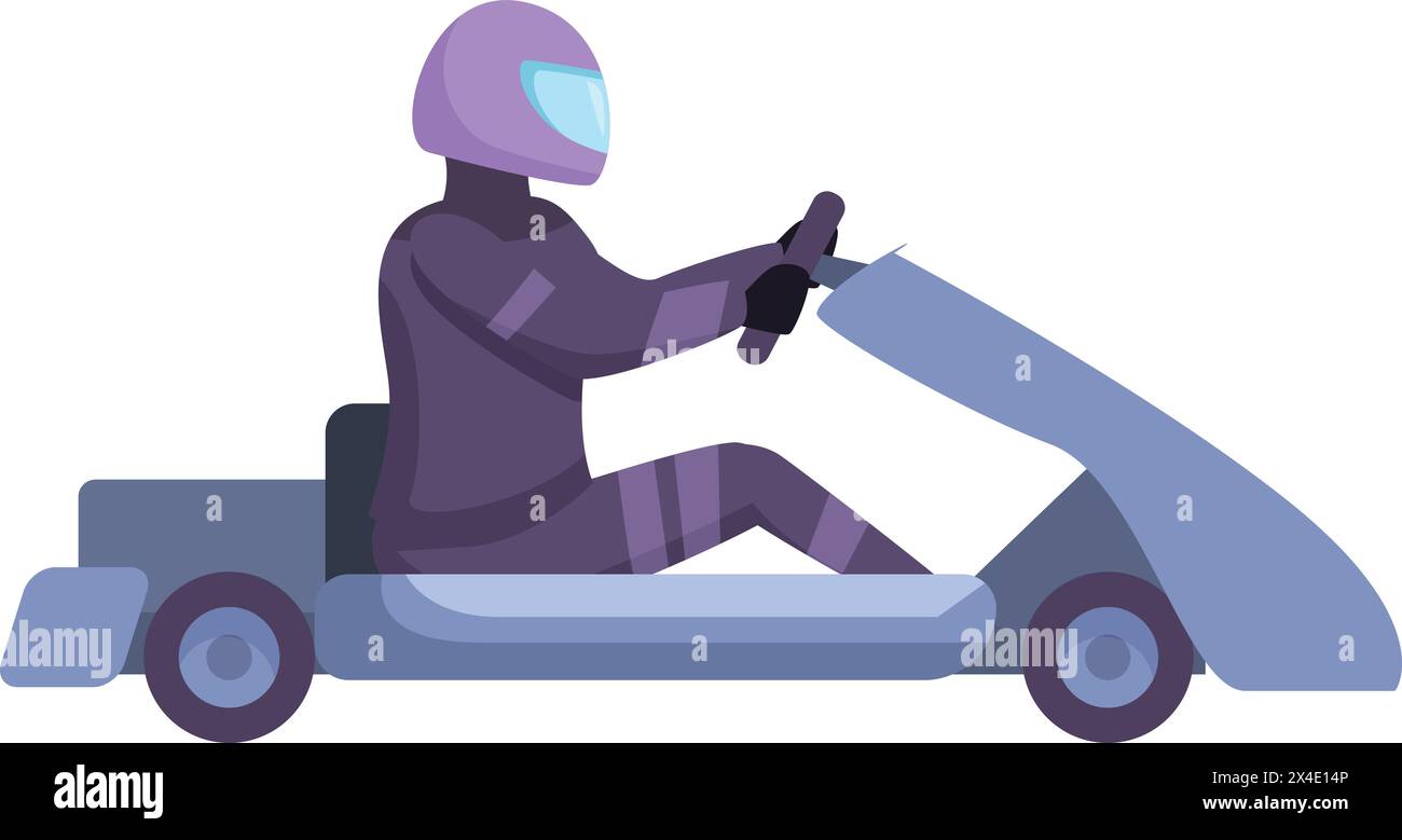 Kart racer icon cartoon vector. Speed auto. Fast action vehicle Stock ...