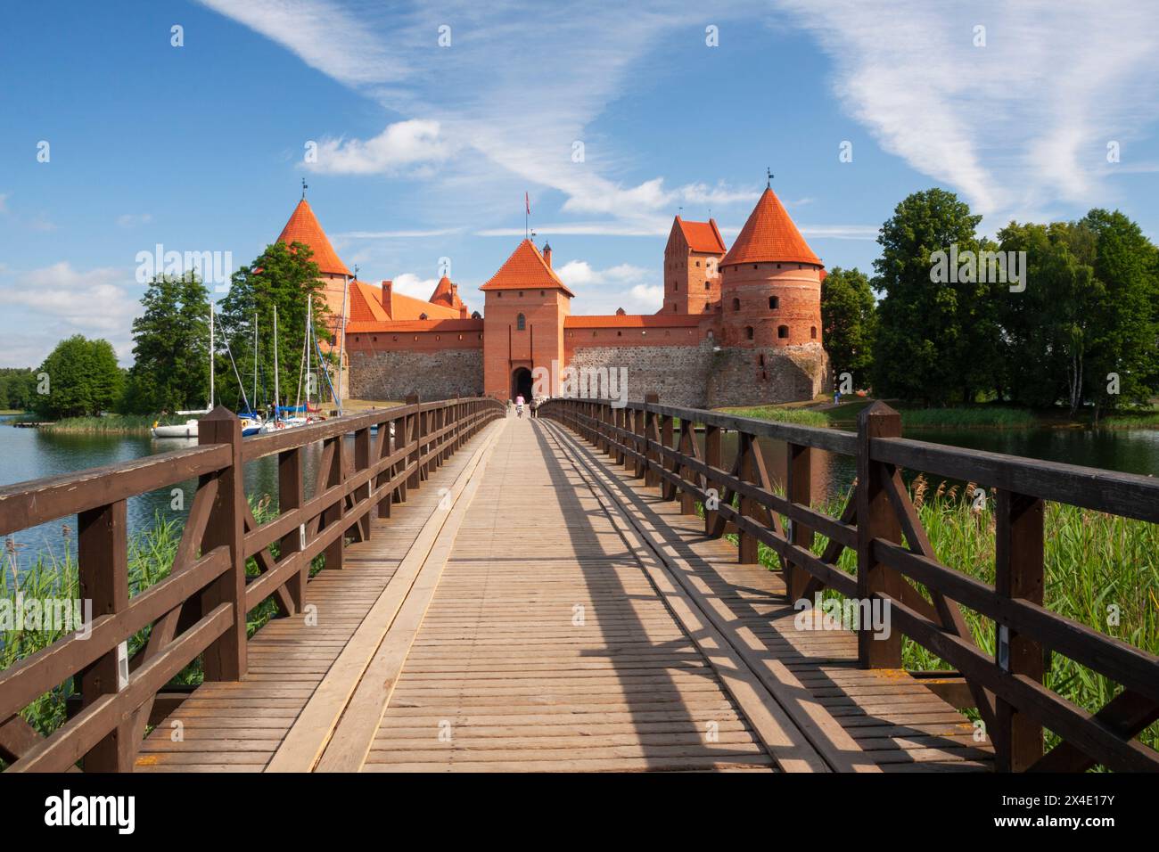Trakai castle island and lake in Trakai in Lithuania in Eastern Europe ...