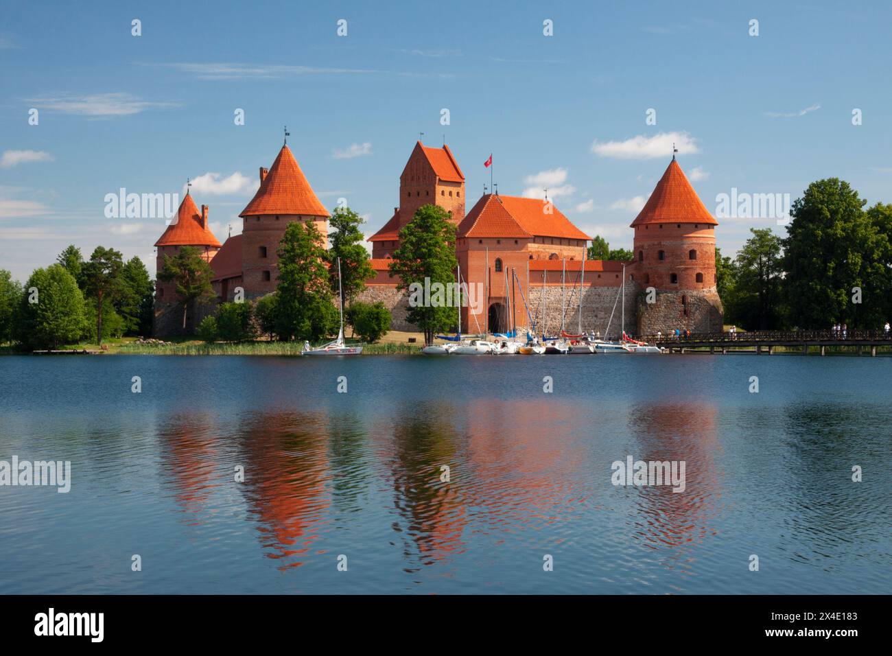 Trakai castle island and lake in Trakai in Lithuania in Eastern Europe ...
