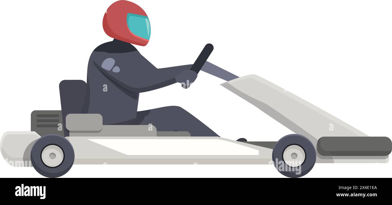 Vehicle speed racing icon cartoon vector. Karting sport. Winner circuit ...