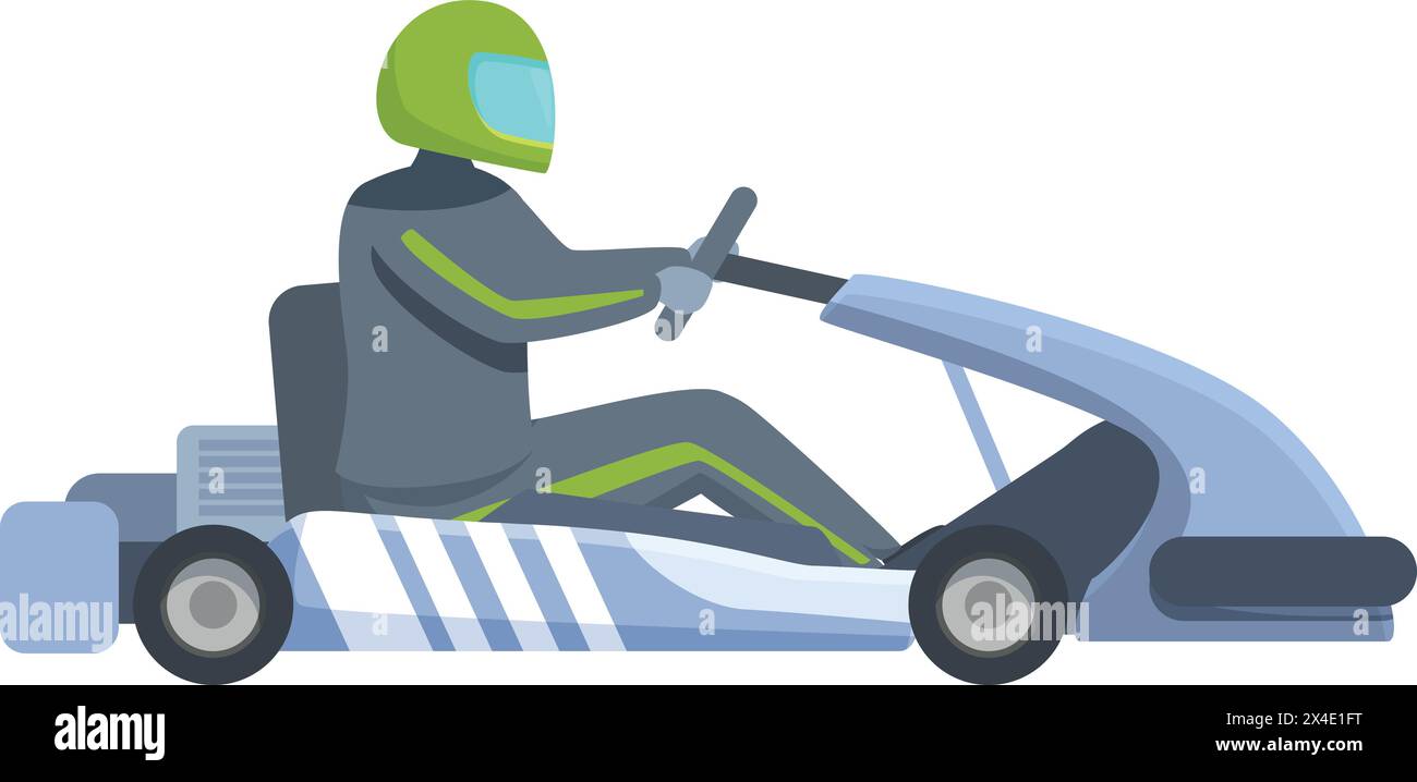 Speed drive fun icon cartoon vector. Karting sport. Motion transport ...