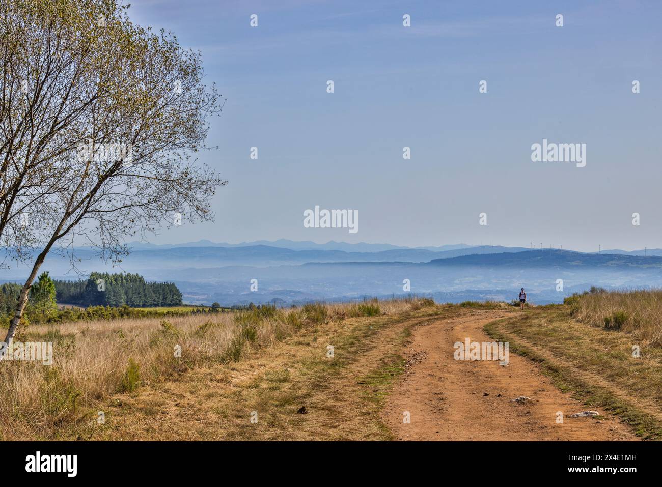 Spain, Galicia. View of the countryside between Portomarin and Ventras ...