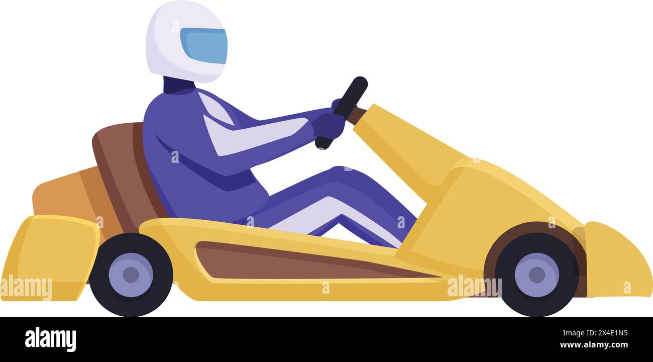 Power karting icon cartoon vector. Adrenalin power. Karting auto Stock ...
