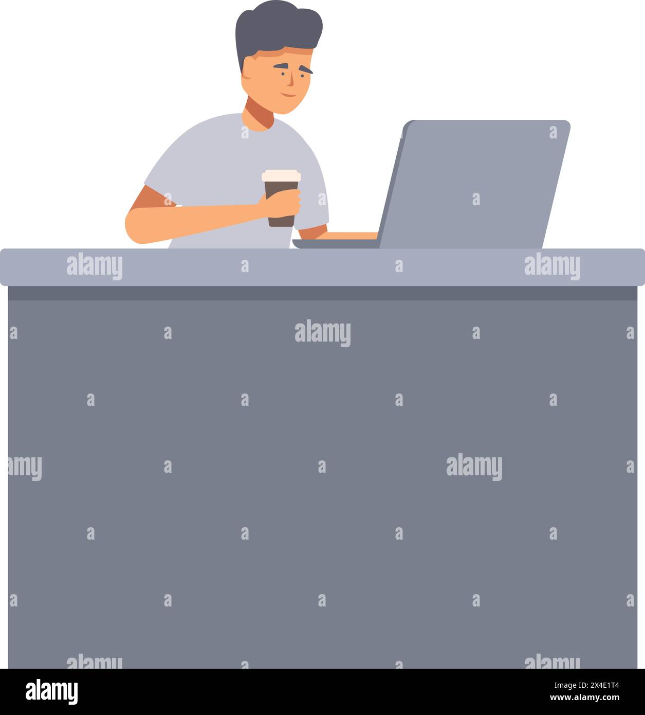 Office work desk icon cartoon vector. Workaholic task. Systemic ideas ...