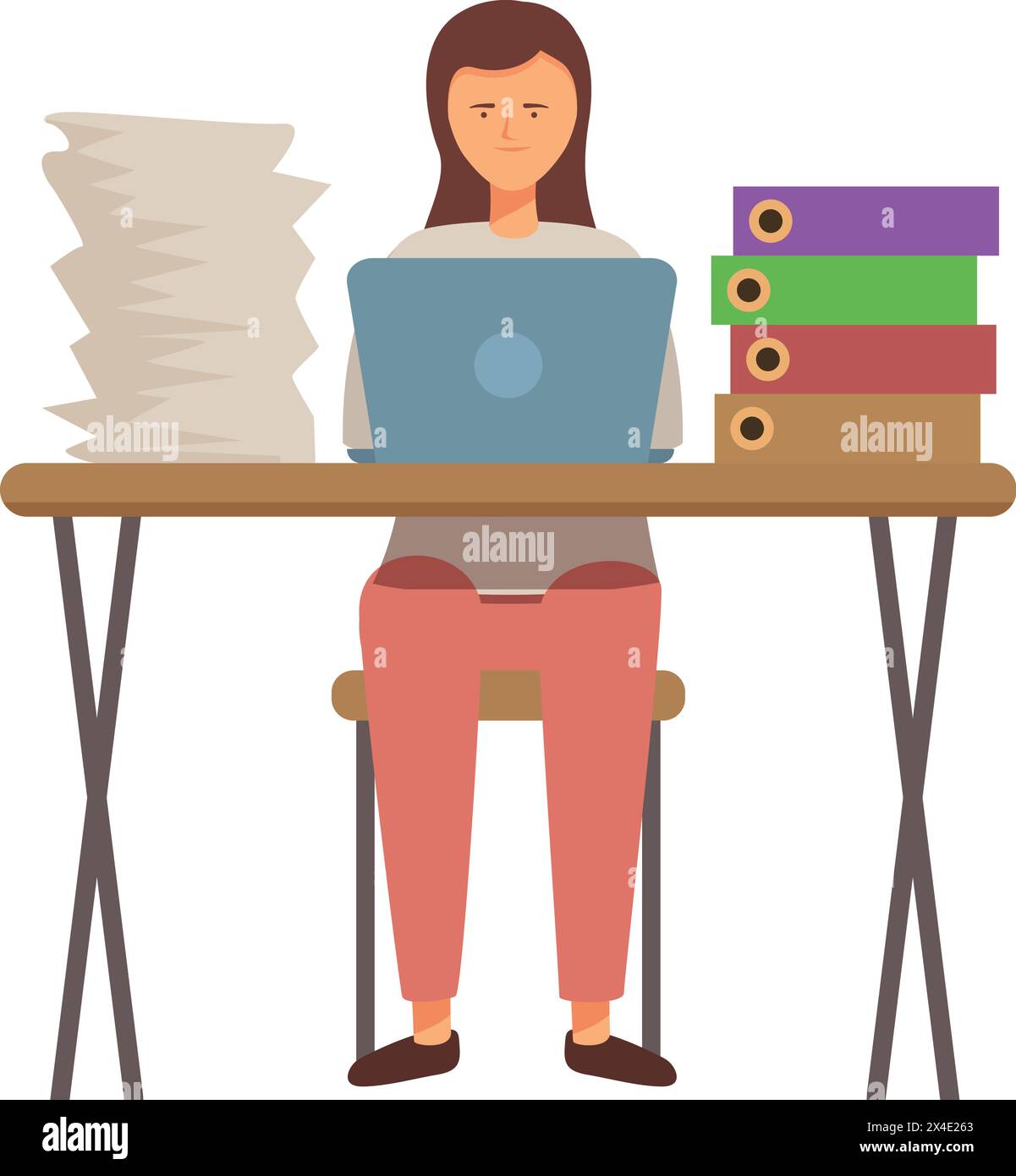 Solve home tasks icon cartoon vector. Online workaholic. Labor ideas ...