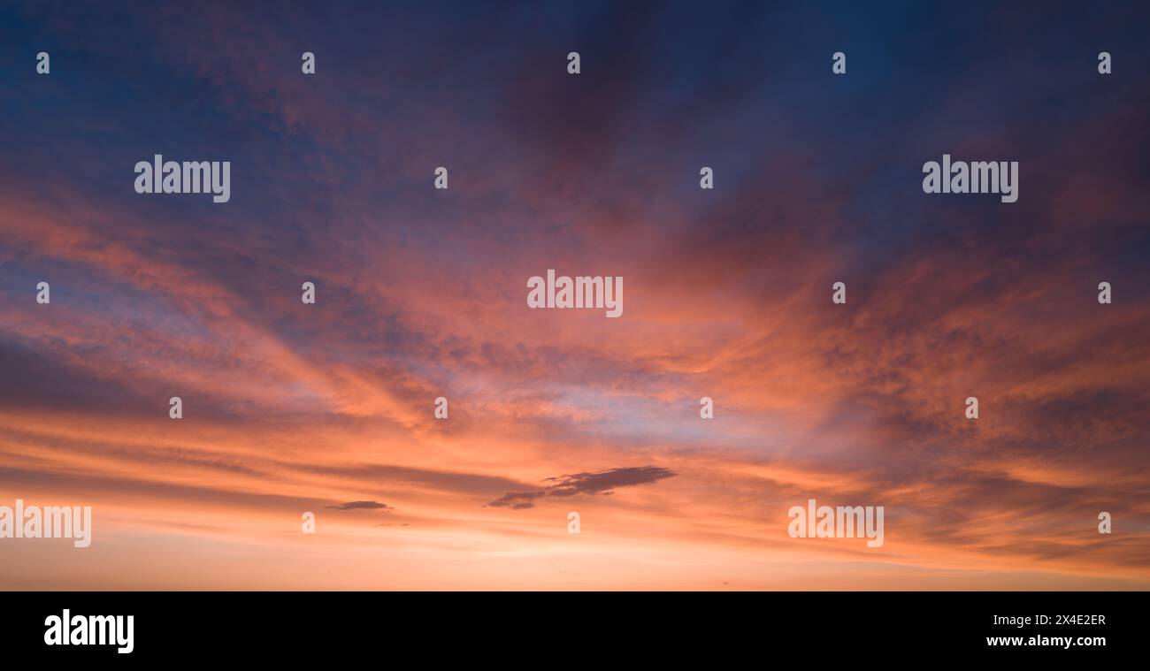 Colourful gradient sky texture after sunrise or sunset. High resolution quality sky background ...