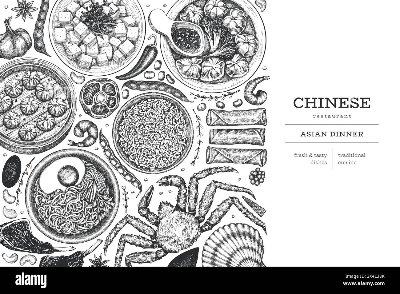 Vintage chinese restaurant menu cover hi-res stock photography and ...