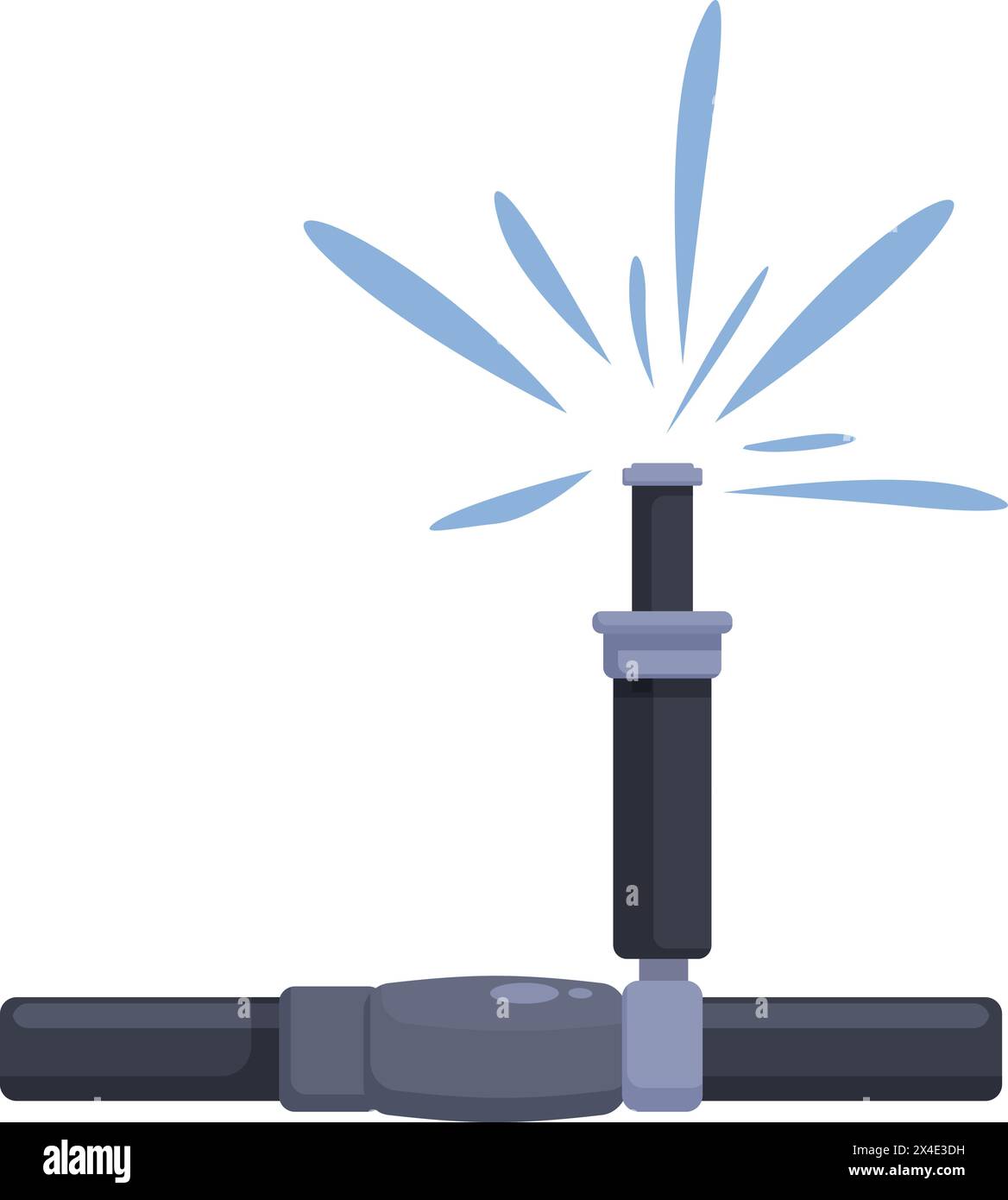 Control watering icon cartoon vector. Yard sprinkling. Outdoor ...