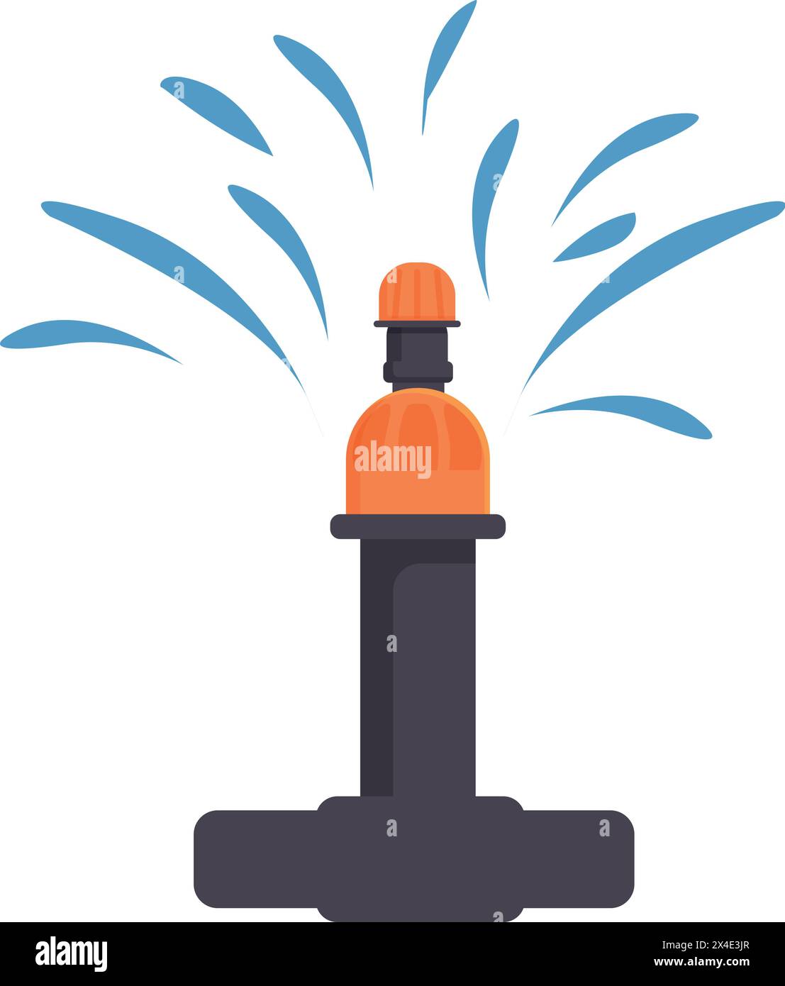 Water irrigation pipe icon cartoon vector. Pipe watering. Smart spray ...