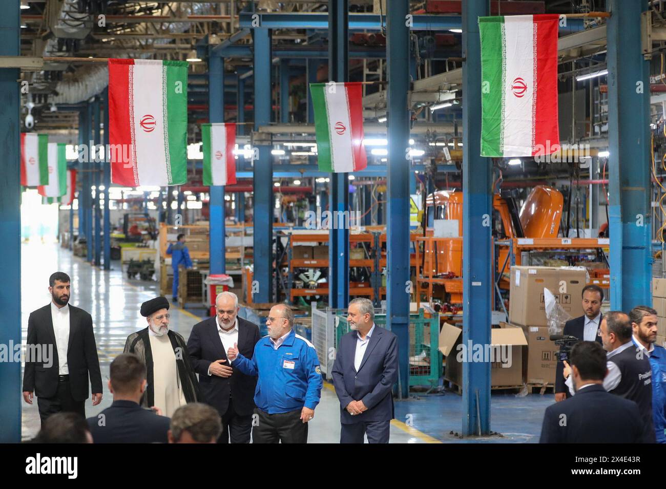 May 2, 2024, Tehran, Iran: Iranian President EBRAHIM RAISI (2L) visits ...