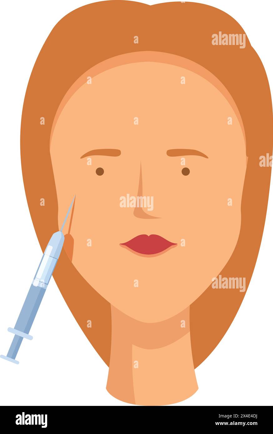 Woman face lifting icon cartoon vector. Botox treatment. Skincare vial ...