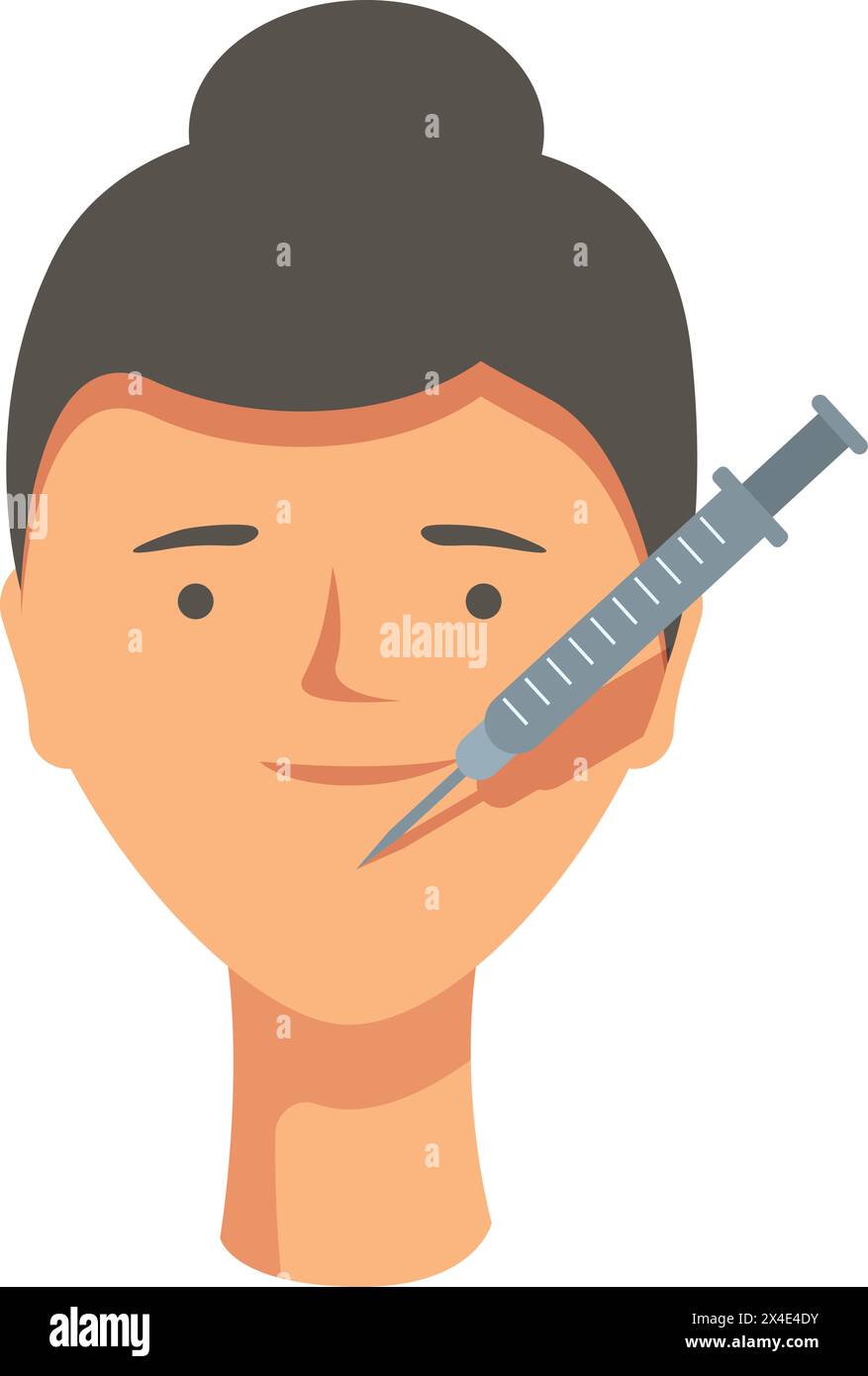 Therapy drug inject face icon cartoon vector. Botox procedure. Clinic ...