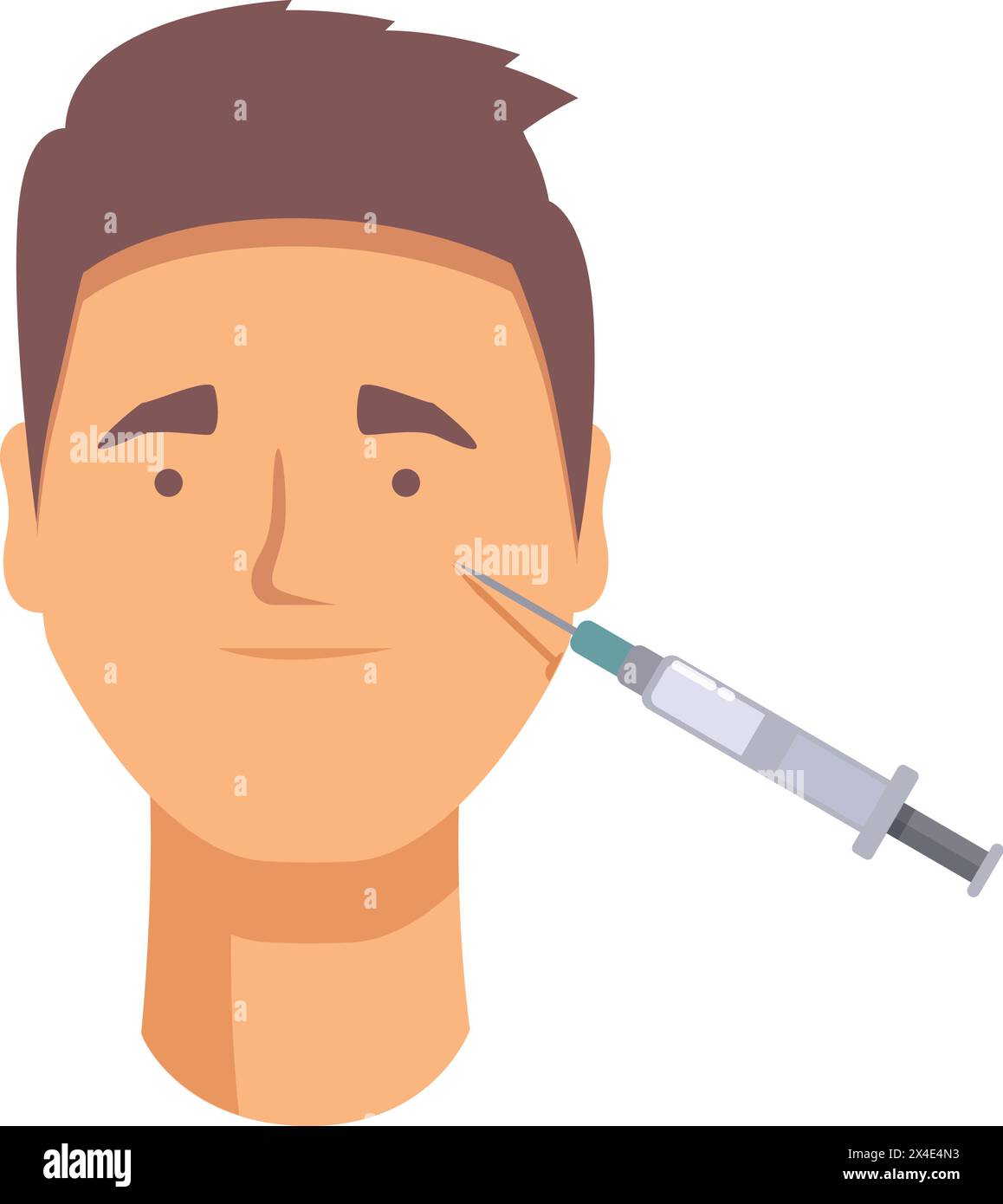 Cure face injection icon cartoon vector. Medication clinical lifting ...