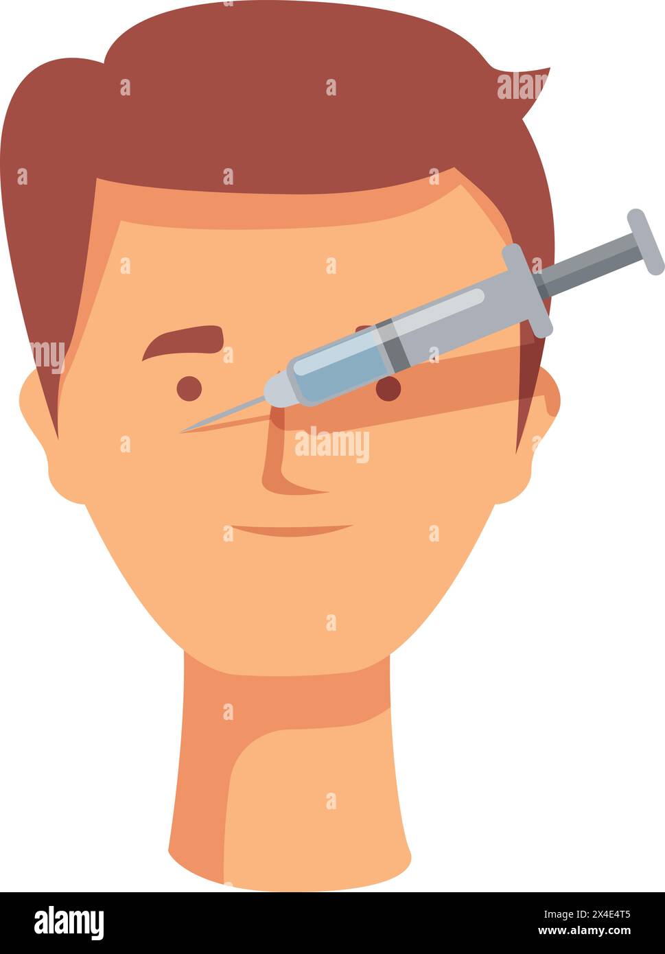 Face plastic surgery icon cartoon vector. Botox injection. Face ...