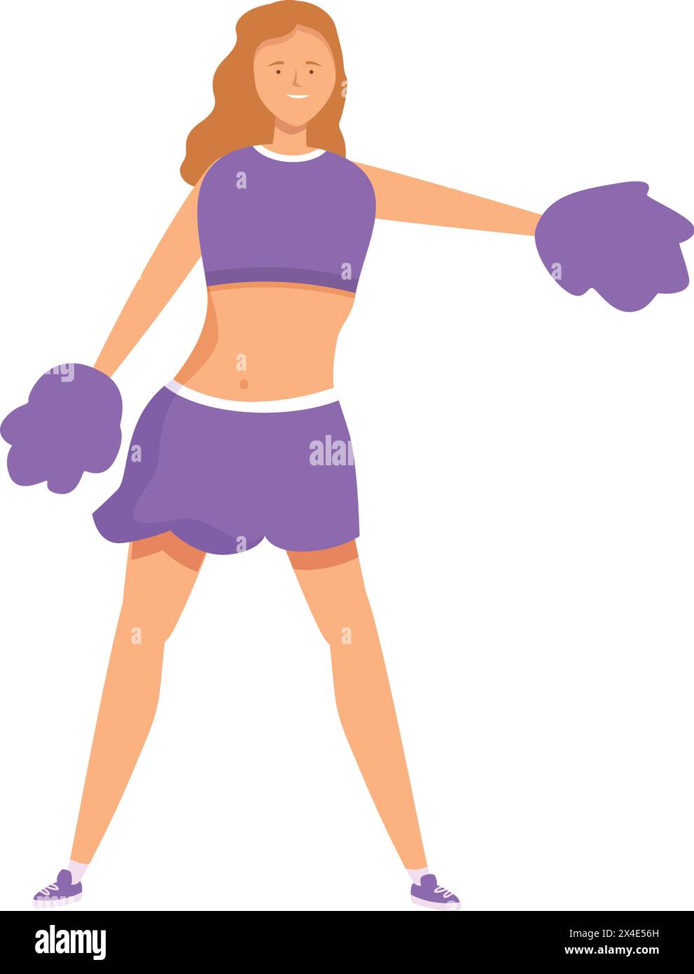 Cheerleader perform icon cartoon vector. Active athlete. Perform ...