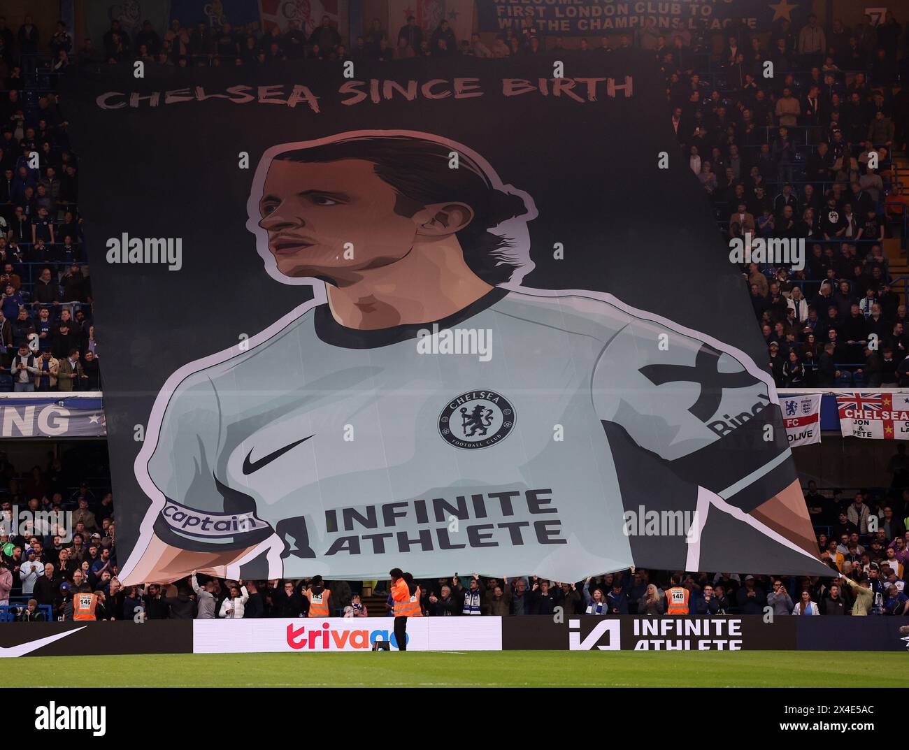 London, UK. 2nd May, 2024. A banner for Conor Gallagher of Chelsea ...