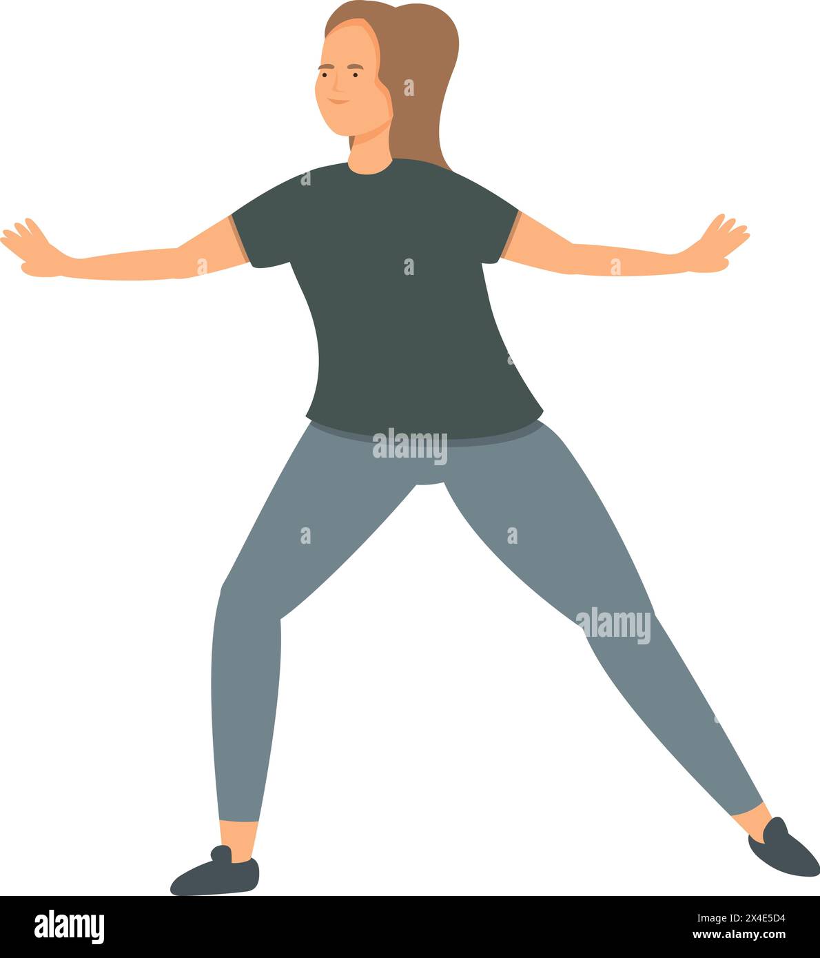 Zumba female move icon cartoon vector. Pleasure art move. Activity pose ...