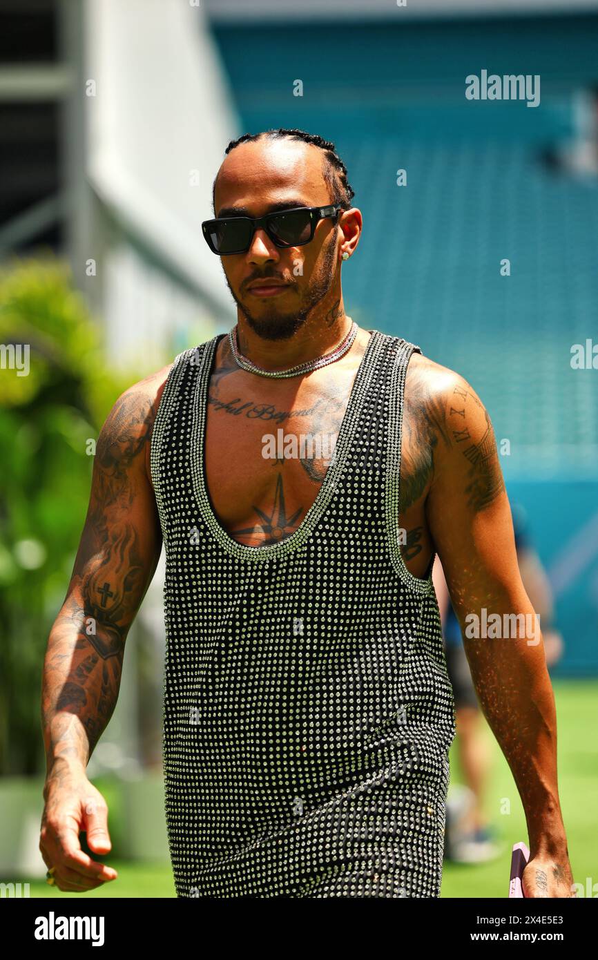 Miami, USA. 02nd May, 2024. Lewis Hamilton (GBR) Mercedes AMG F1. 02.05 ...
