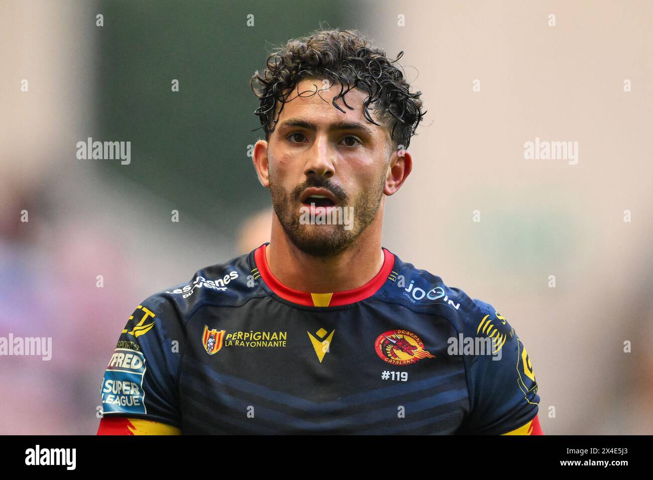 Arthur Romano of Catalan Dragons during the Betfred Super League Round ...