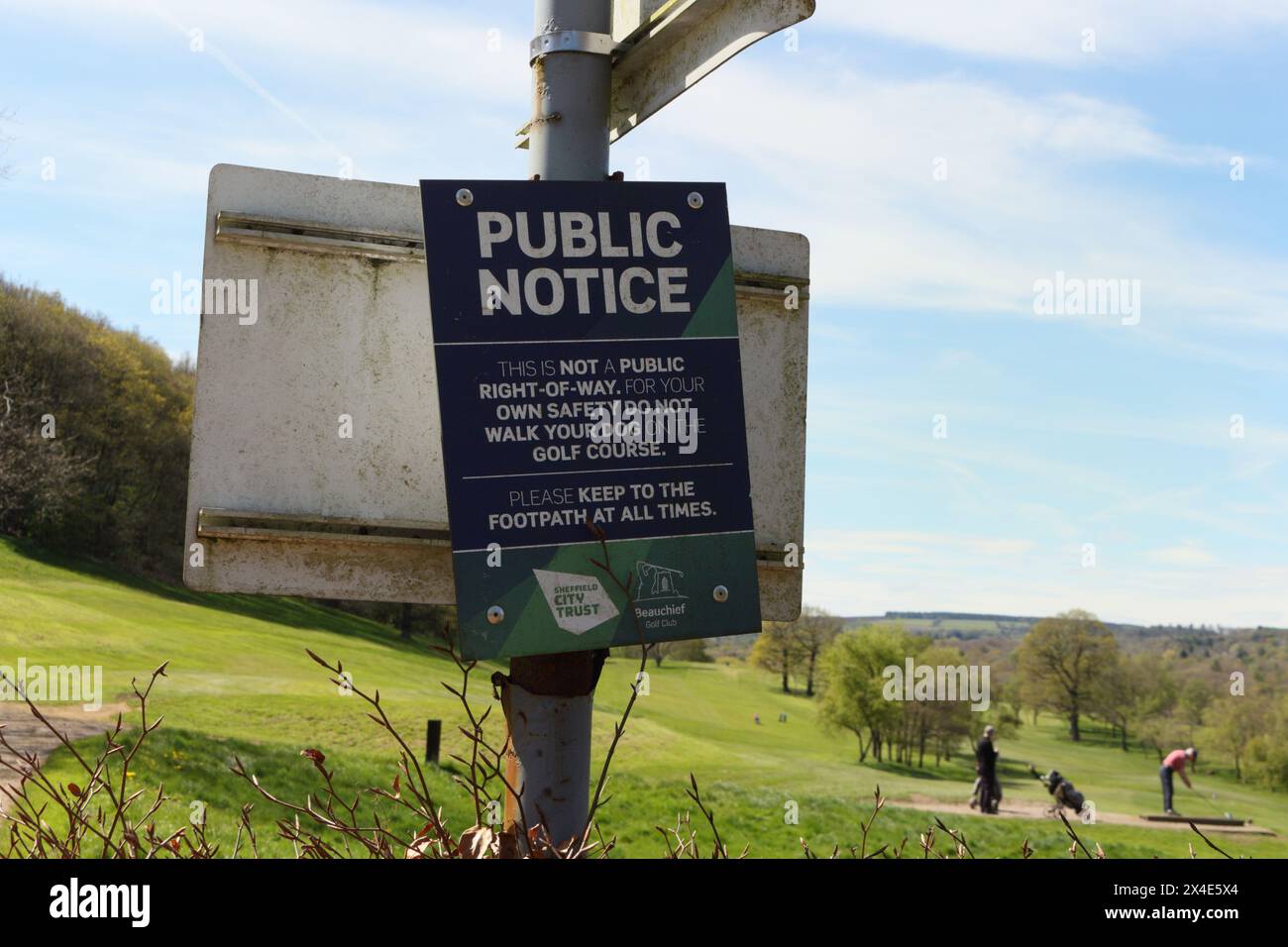 Public notice, Beauchief Golf Course Sheffield England UK, This is not ...