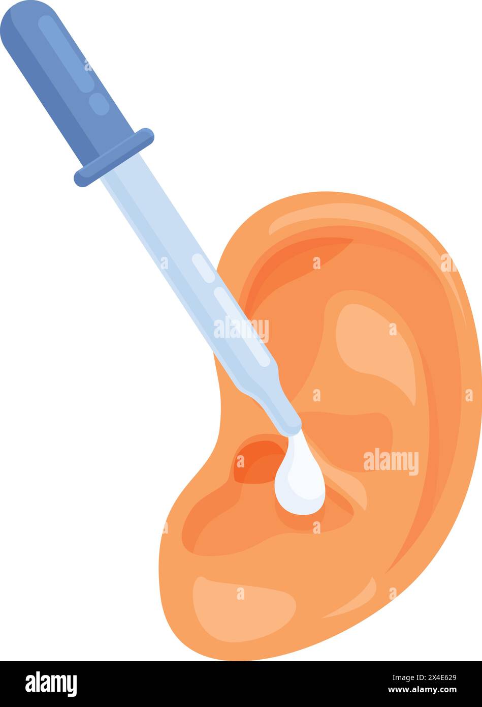 Ear drops pipette icon cartoon vector. Cleaning liquid. Sick infection ...