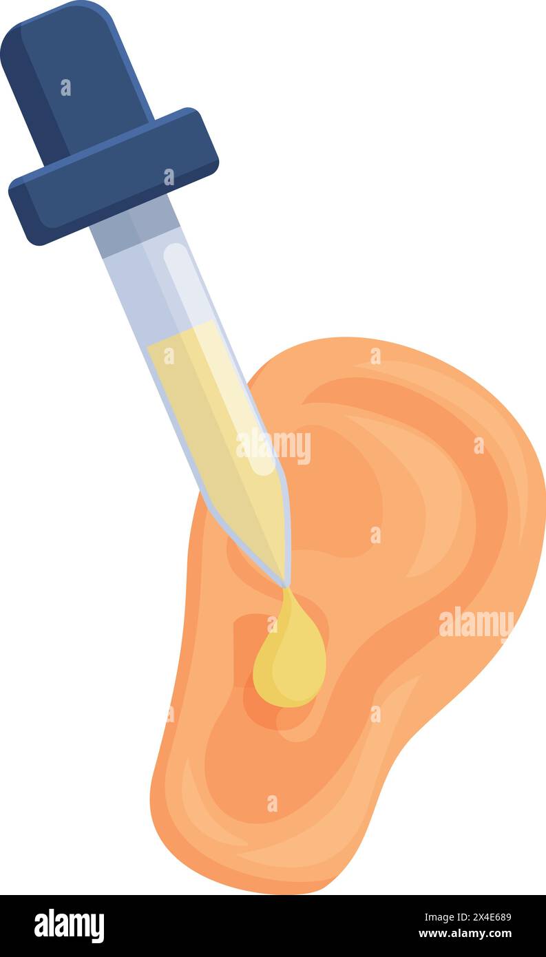 Pipette using cure icon cartoon vector. Clinical dropper. Anatomy pain ...