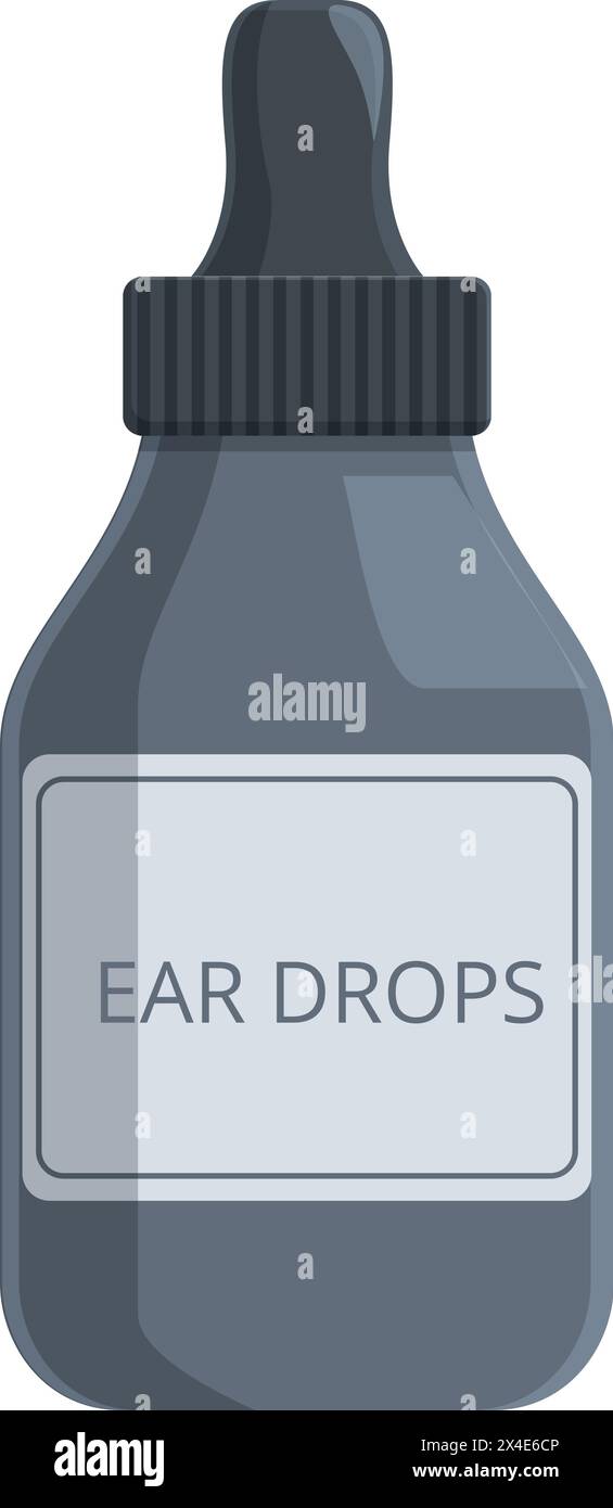 Infection ear drops icon cartoon vector. Acoustic perception. Care ...