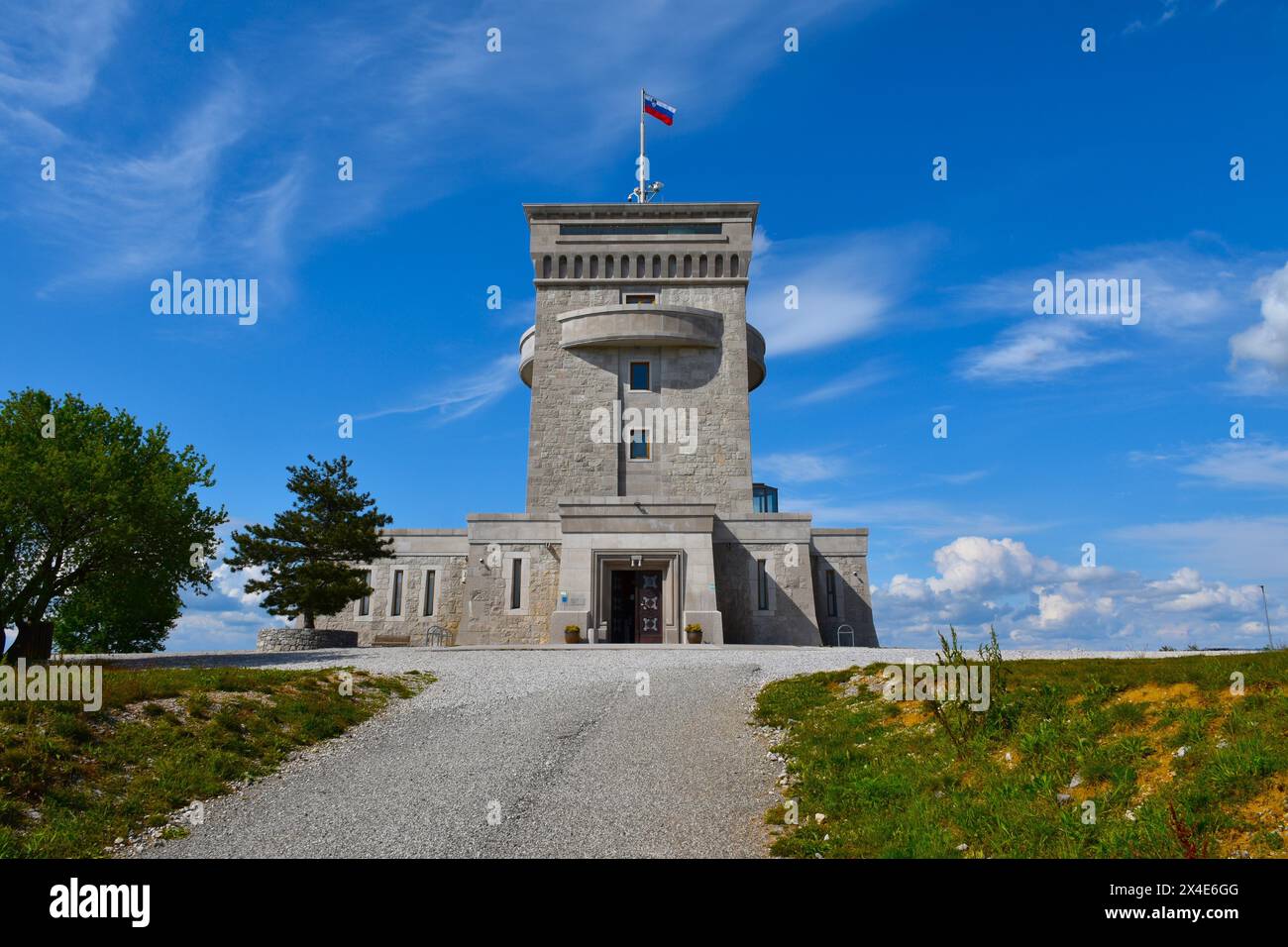 View of tower at Cerje at Kras in Primorska, Slovenia Stock Photo - Alamy