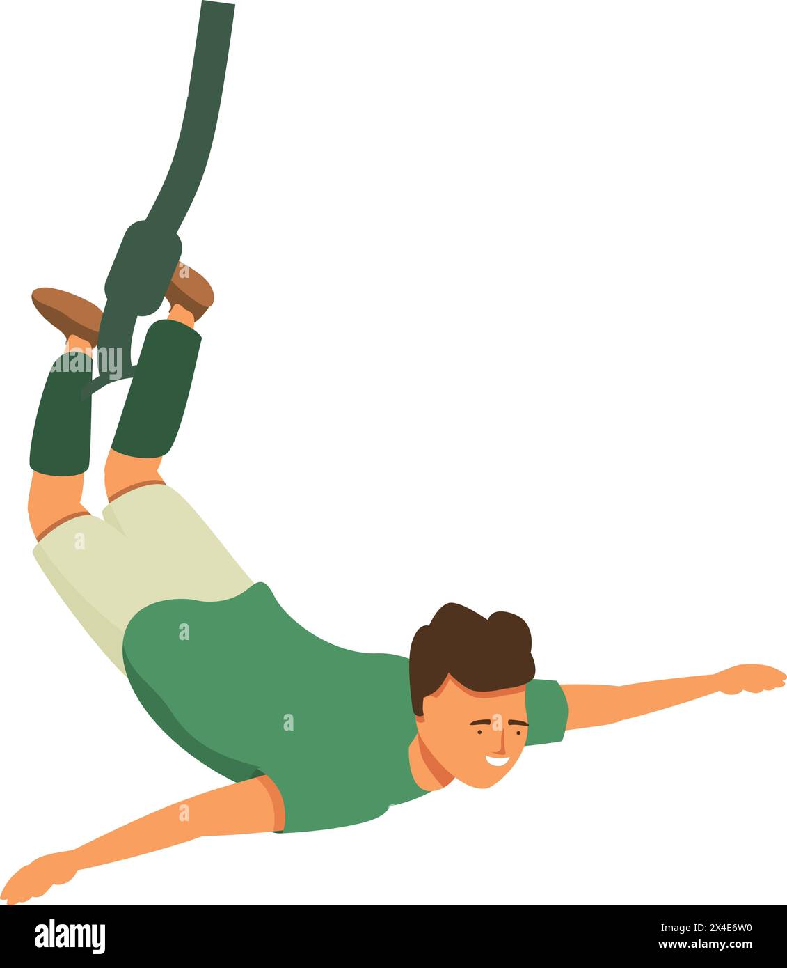 Action fall jump icon cartoon vector. Male extreme fly. Outdoor danger ...