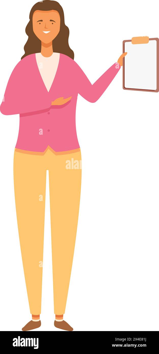 Clipboard wedding organizer girl icon cartoon vector. Show ceremony ...