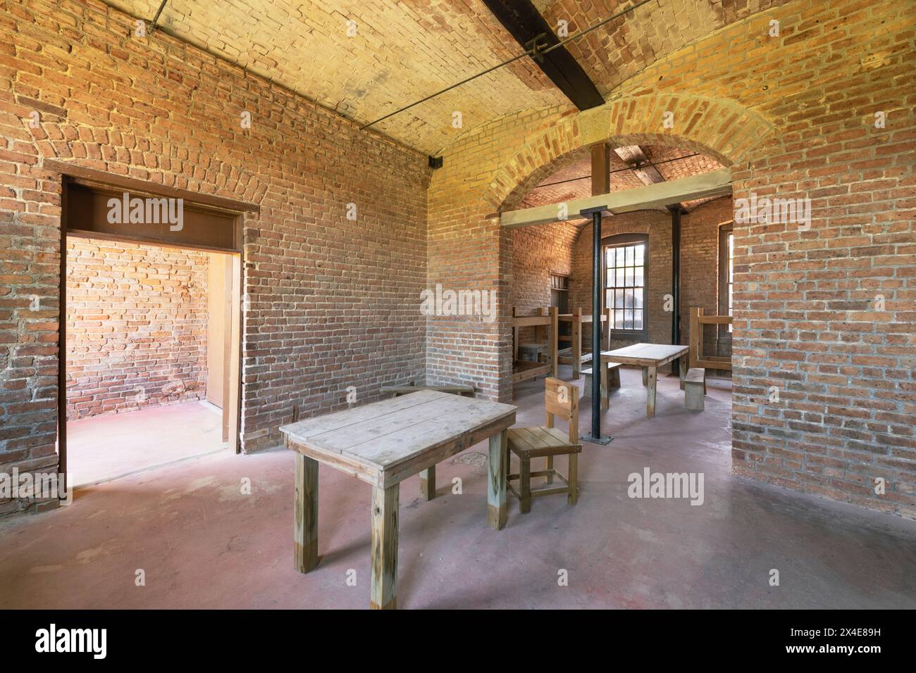 Officers Quarters Historic Fort Gaines Dauphin Island, Alabama Stock ...