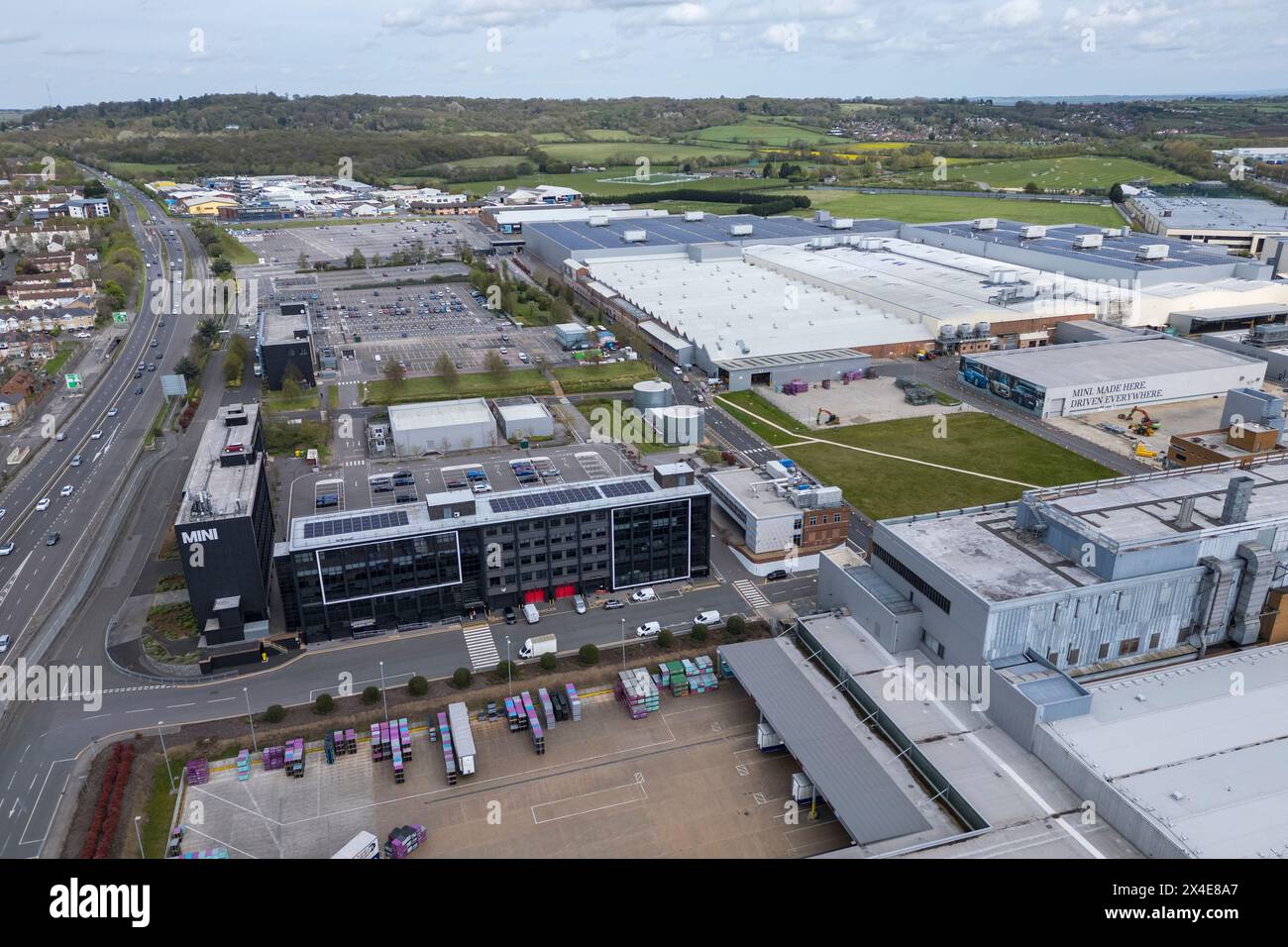 Aerial view of MINI Plant, Oxford, UK Stock Photo - Alamy