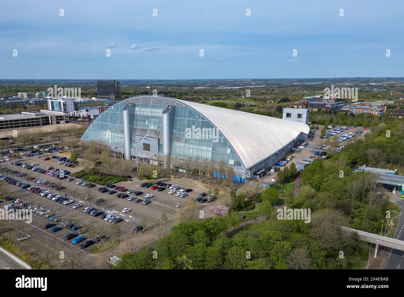 Aerial view of Xscape Milton Keynes, Buckinghamshire, UK Stock Photo ...
