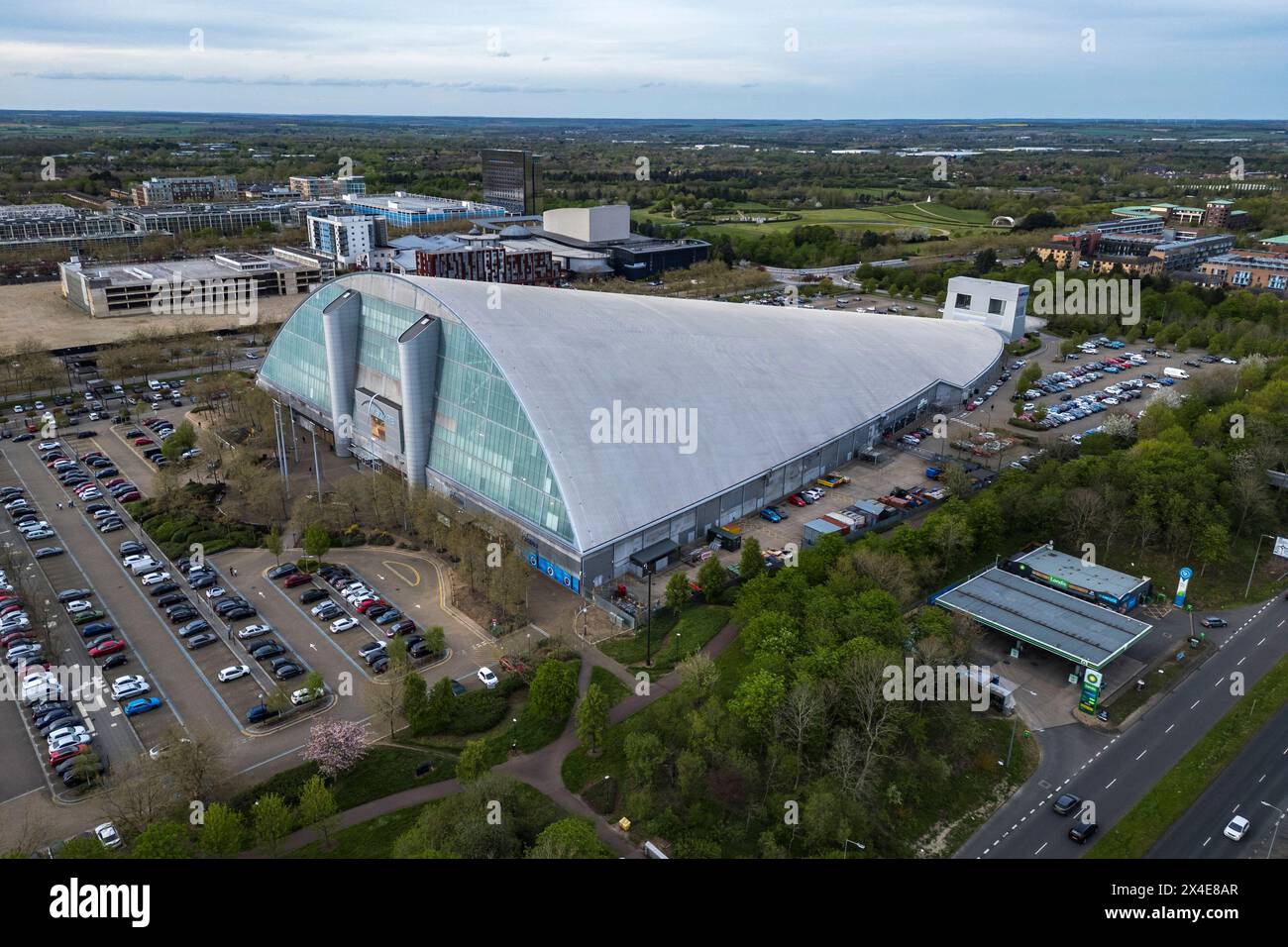 Aerial view of Xscape Milton Keynes, Buckinghamshire, UK Stock Photo ...