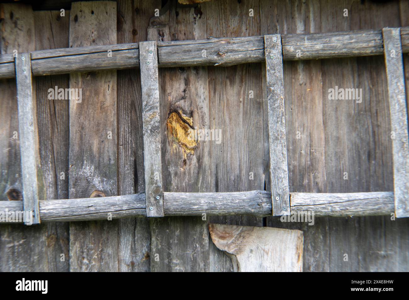 An old ladder in a Lithuanian village Stock Photo - Alamy