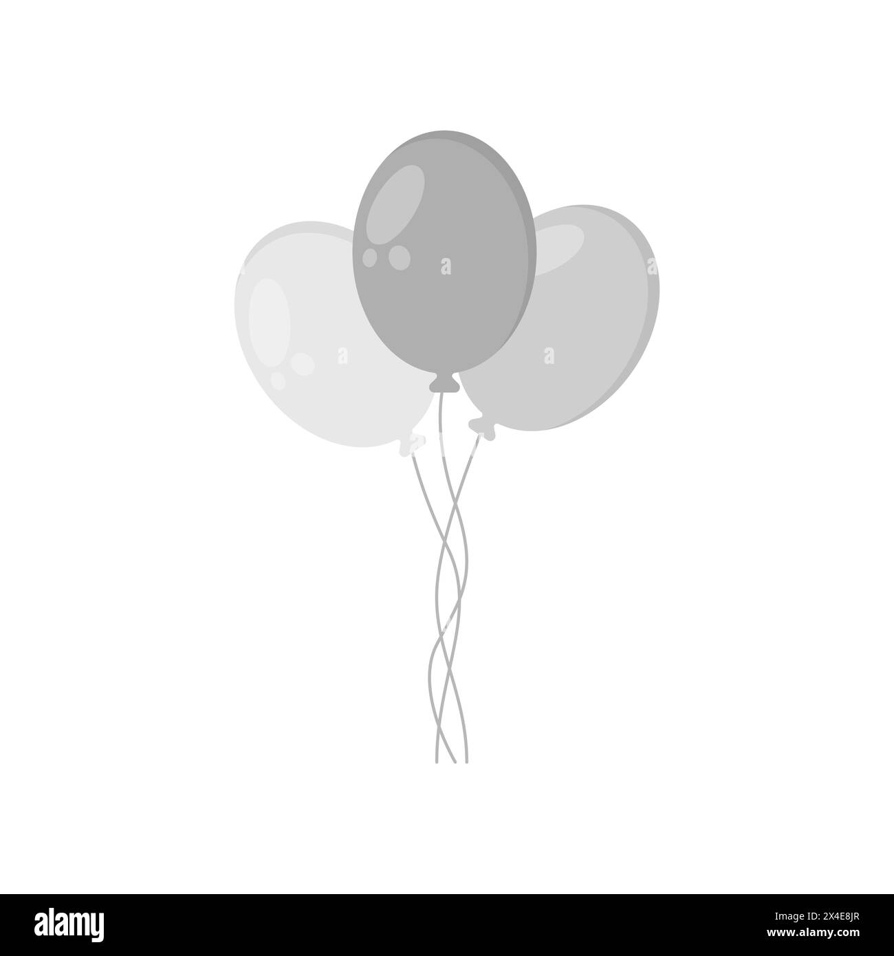 Holiday logo with balloons vector. Children's balloons vector. Stylish ...
