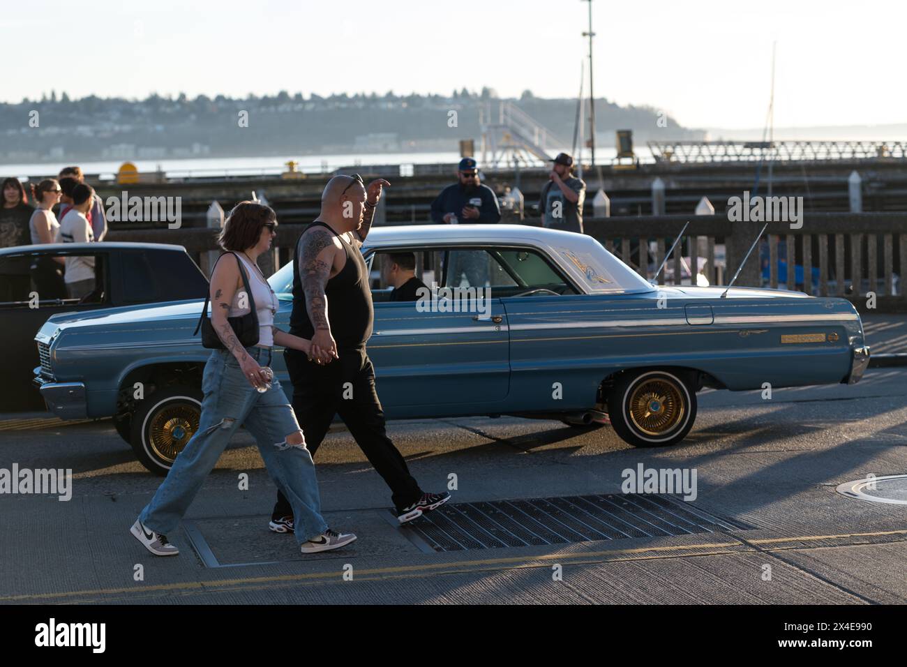 Seattle, USA. 16 Mar, 2024. Lowriders car group meet up on the ...