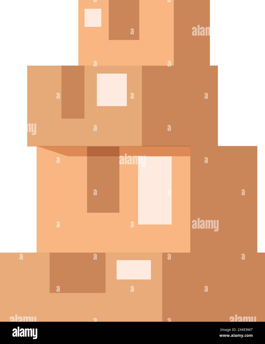 Warehouse full of boxes Stock Vector Images - Alamy