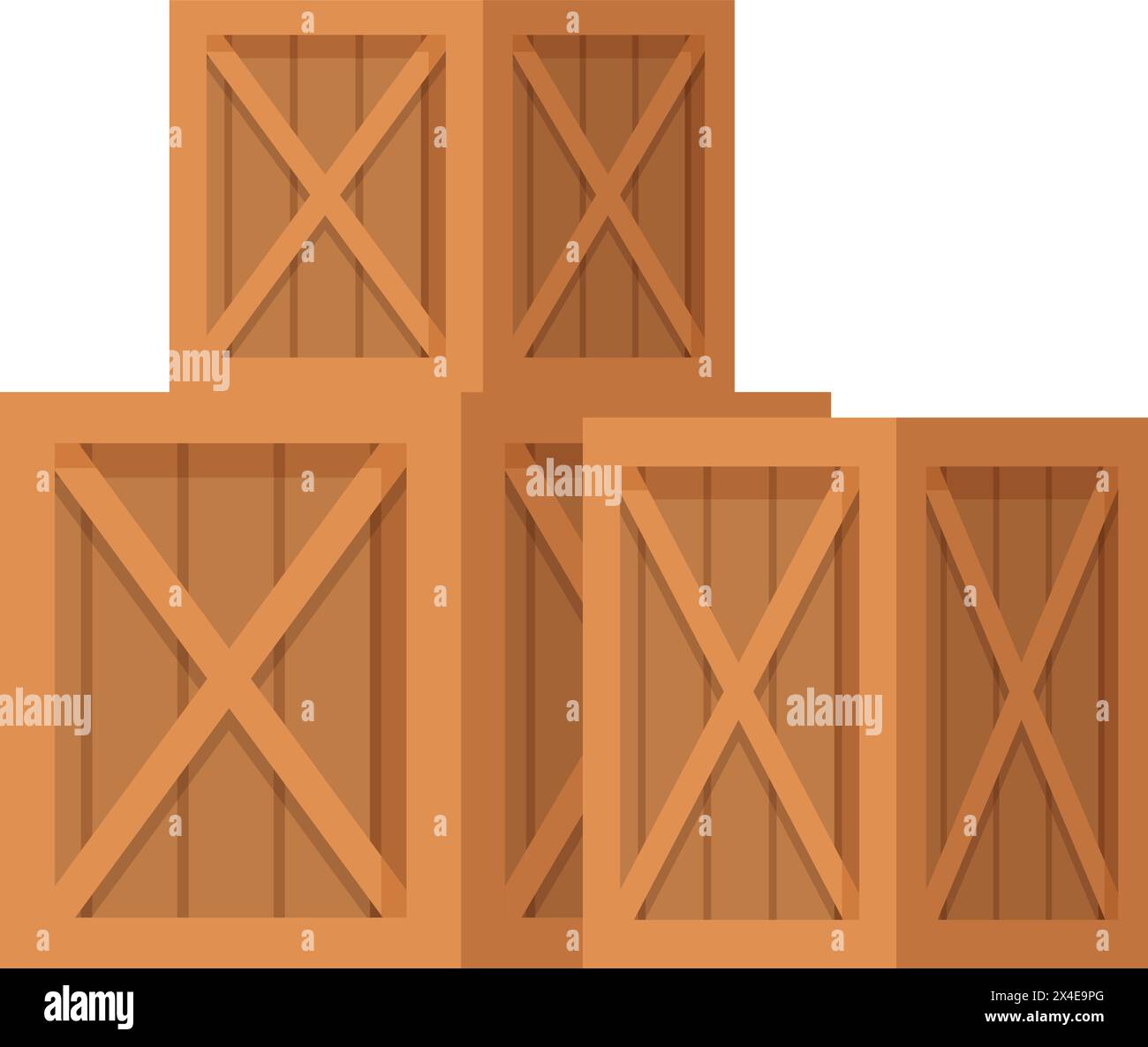 Dark warehouse boxes Cut Out Stock Images & Pictures - Alamy