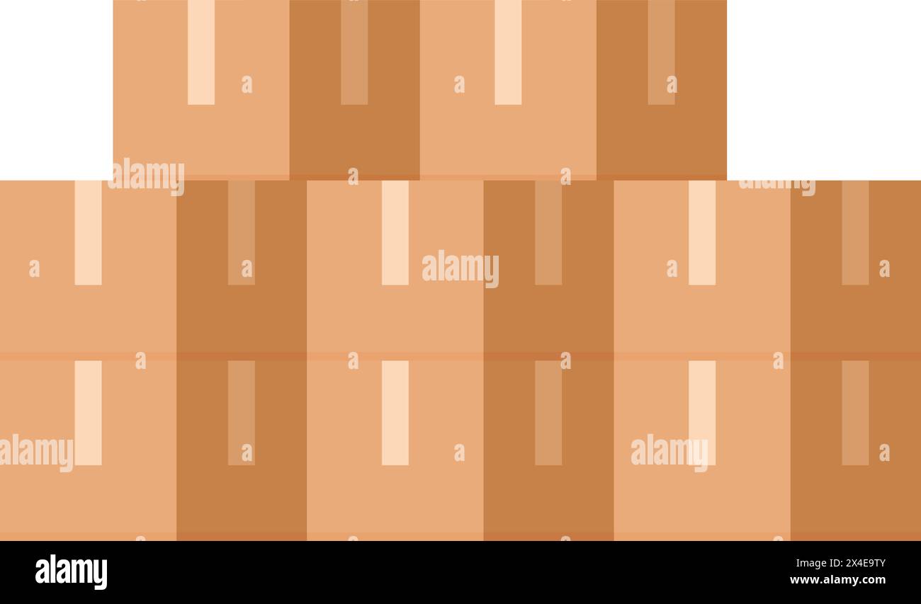 Dark warehouse boxes Cut Out Stock Images & Pictures - Alamy