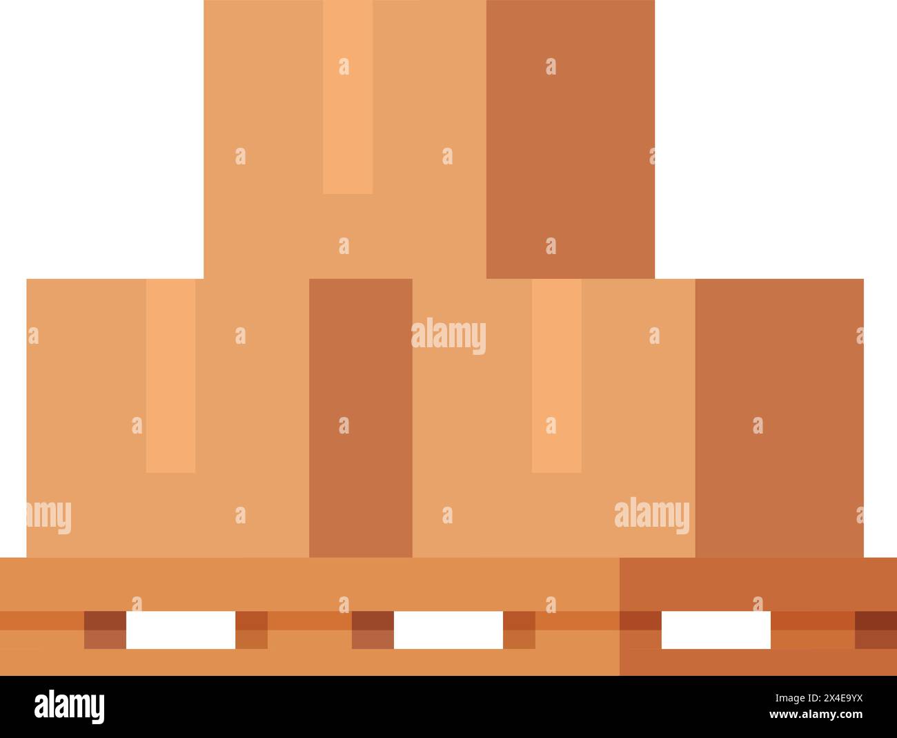 Wooden pallet with boxes icon cartoon vector. Store retail. Product ...