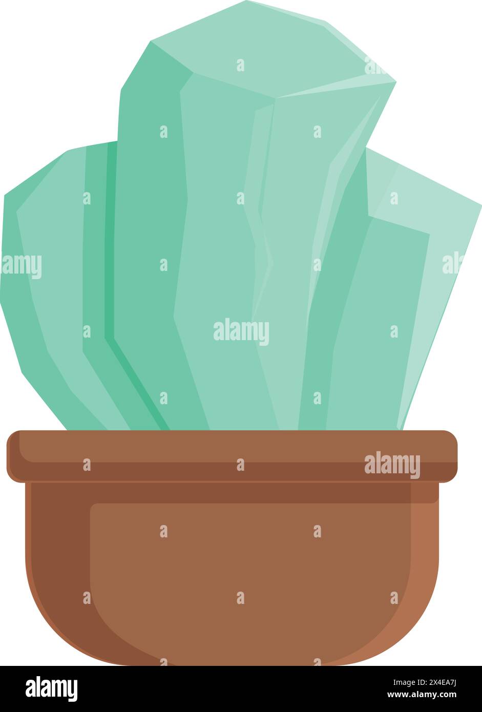 Crystal growing pot icon cartoon vector. Alchemist wizard. Composition ...