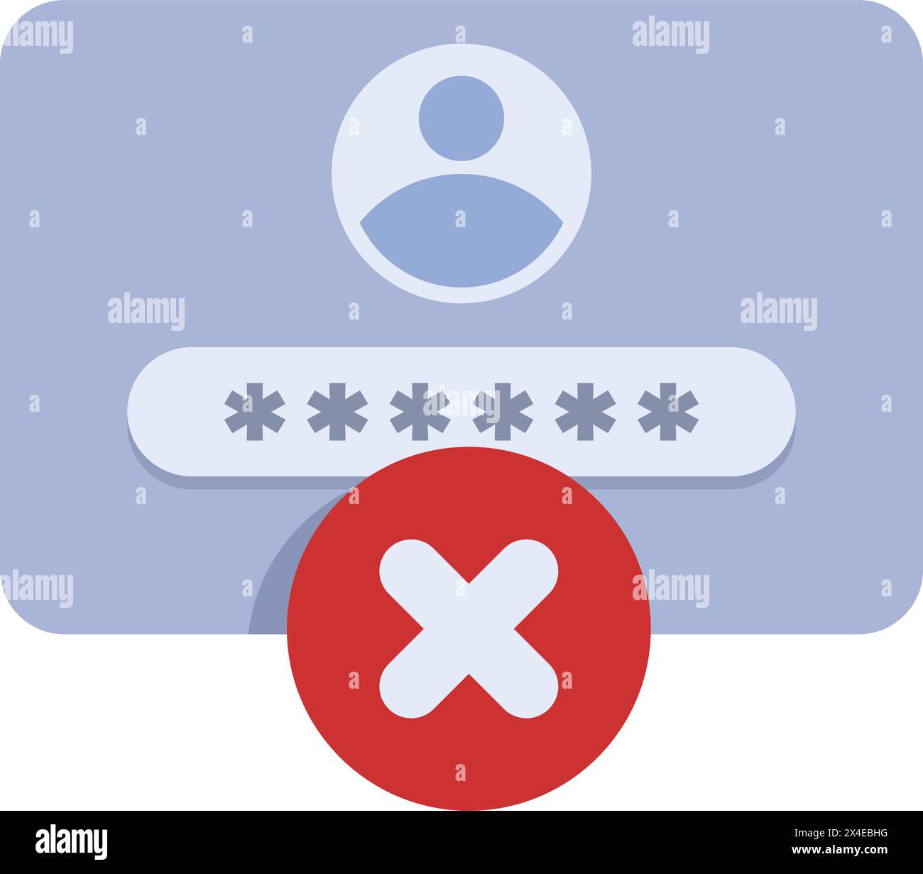 Wrong Password Icon Cartoon Vector Security Login Modern Data Account Stock Vector Image And Art