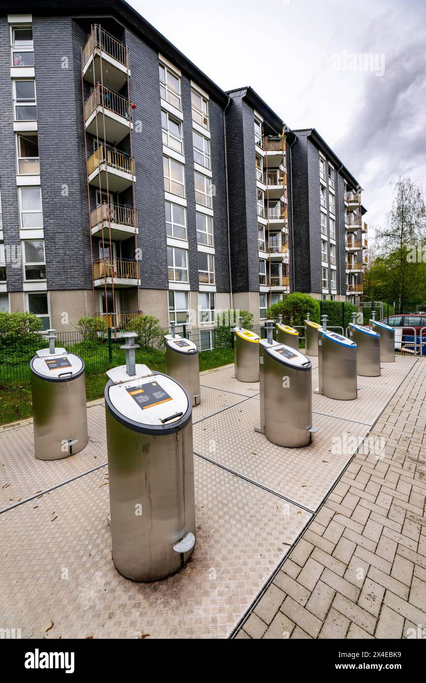 Underground waste disposal system, waste columns for different types of ...