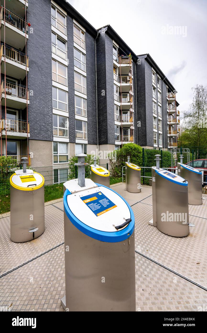 Underground waste disposal system, waste columns for different types of ...